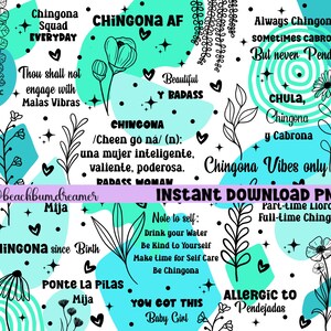 Chingona Png, Glass Wrap Png, Chingona Affirmations Png, Cute Tumbler ...