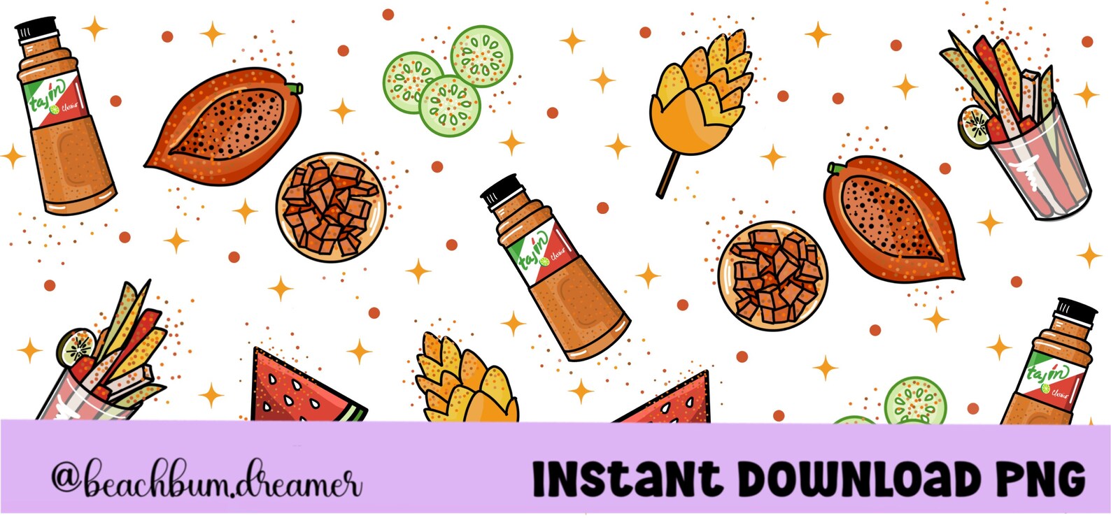 16 Oz Tajin Fruit Cup Mexican Snacks PNG Sublimation File - Etsy