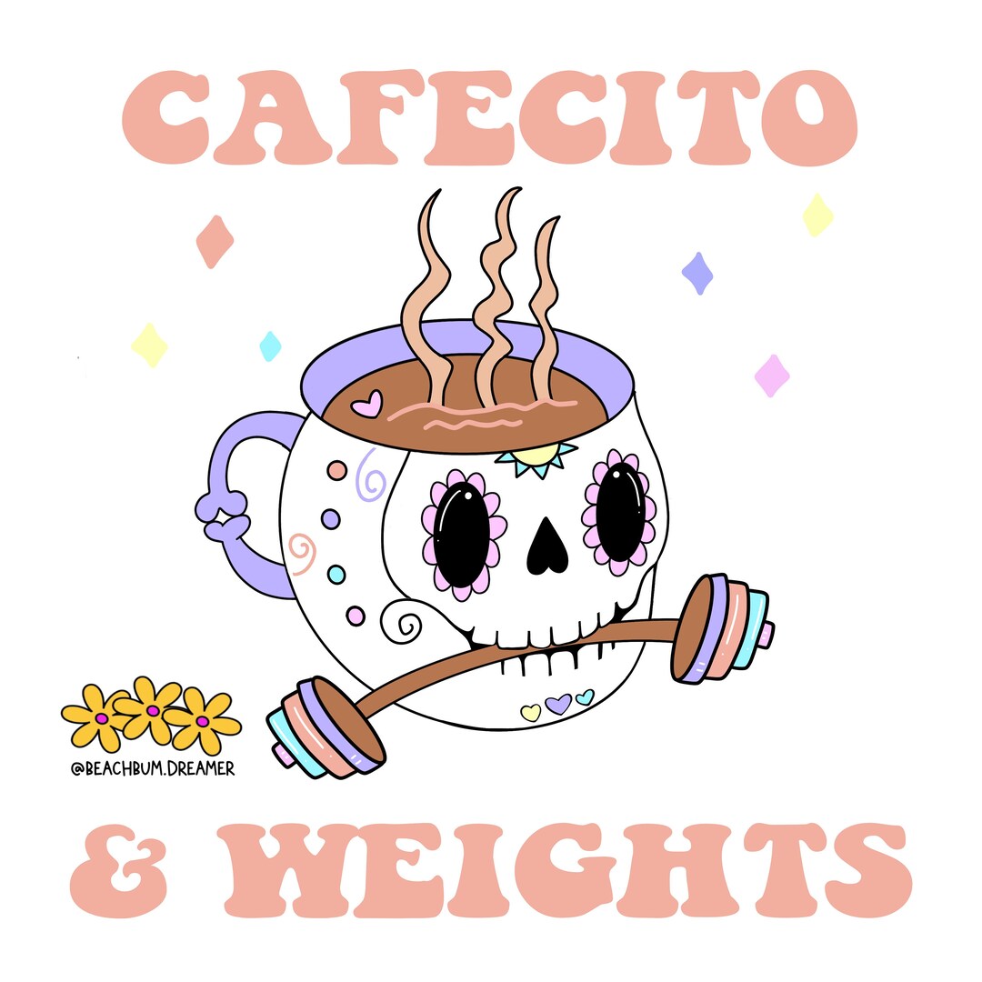 Cafecito and Weights, No Pain No Gain, Workout Tshirt, Lifting Weights ...