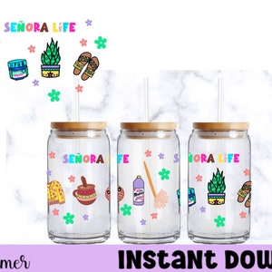 16 Oz Senora Life Señora Libbey Cup PNG, Sublimation File, Downloadable ...