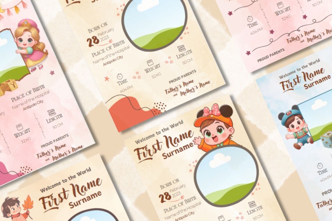 Baby Birth Information - Etsy