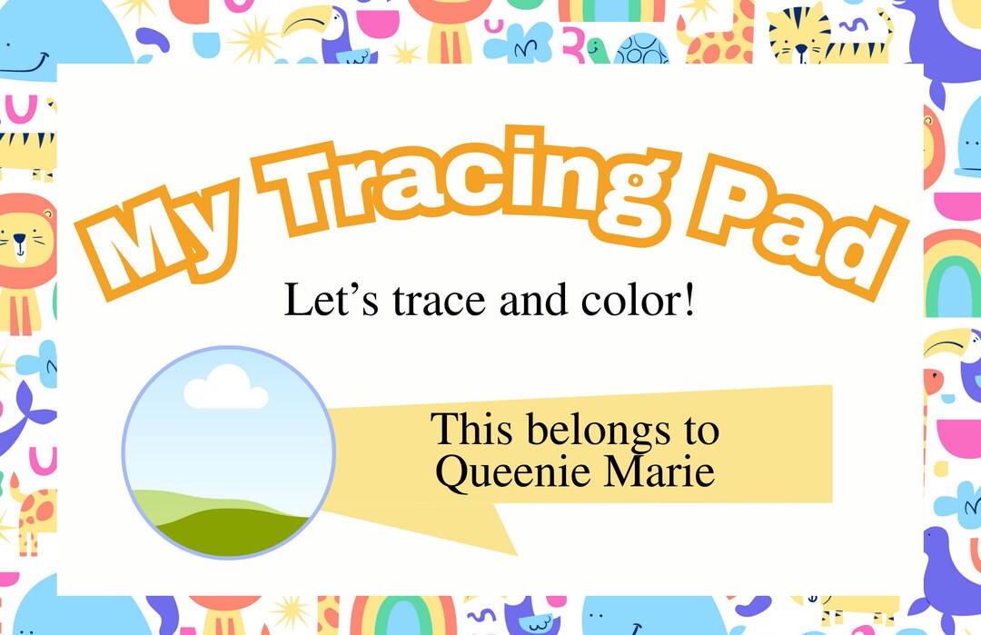 Tracing Worksheet Pad - Etsy