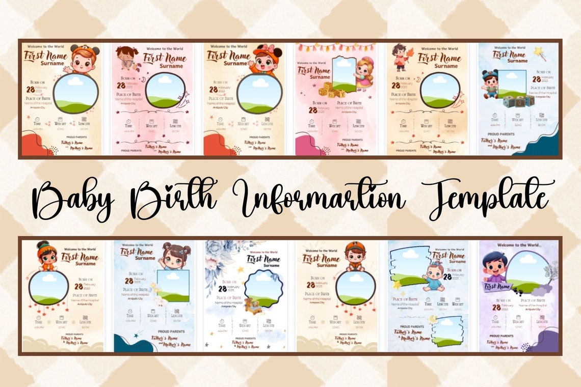 Baby Birth Information - Etsy