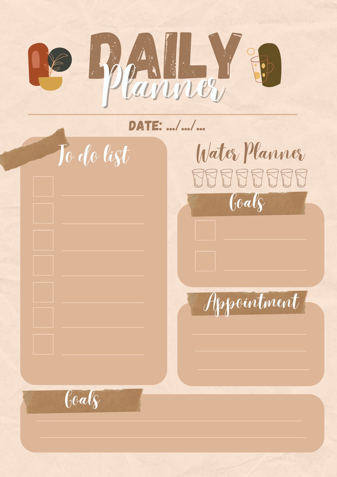 Vintage Daily Planner - Etsy