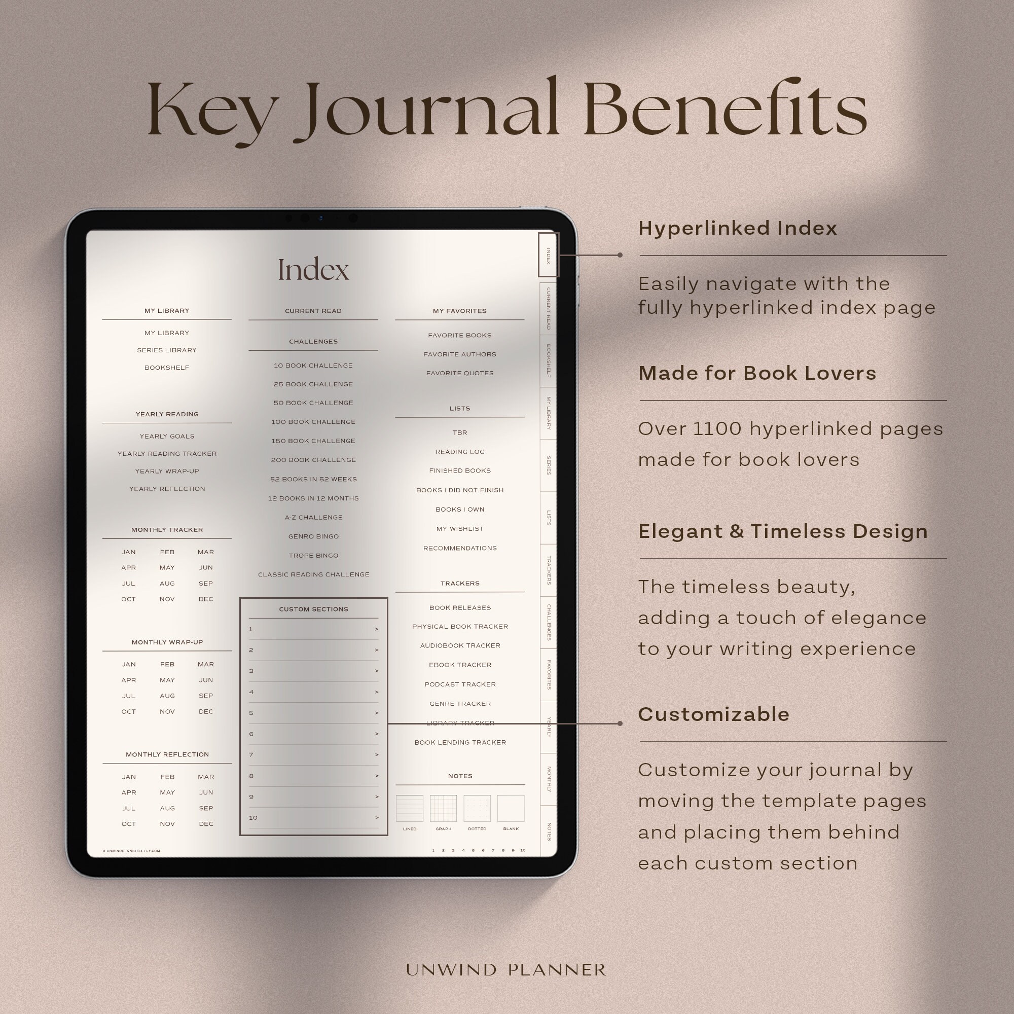 Digital Reading Journal, Book Review, Reading Log, Goodnotes Reading ...