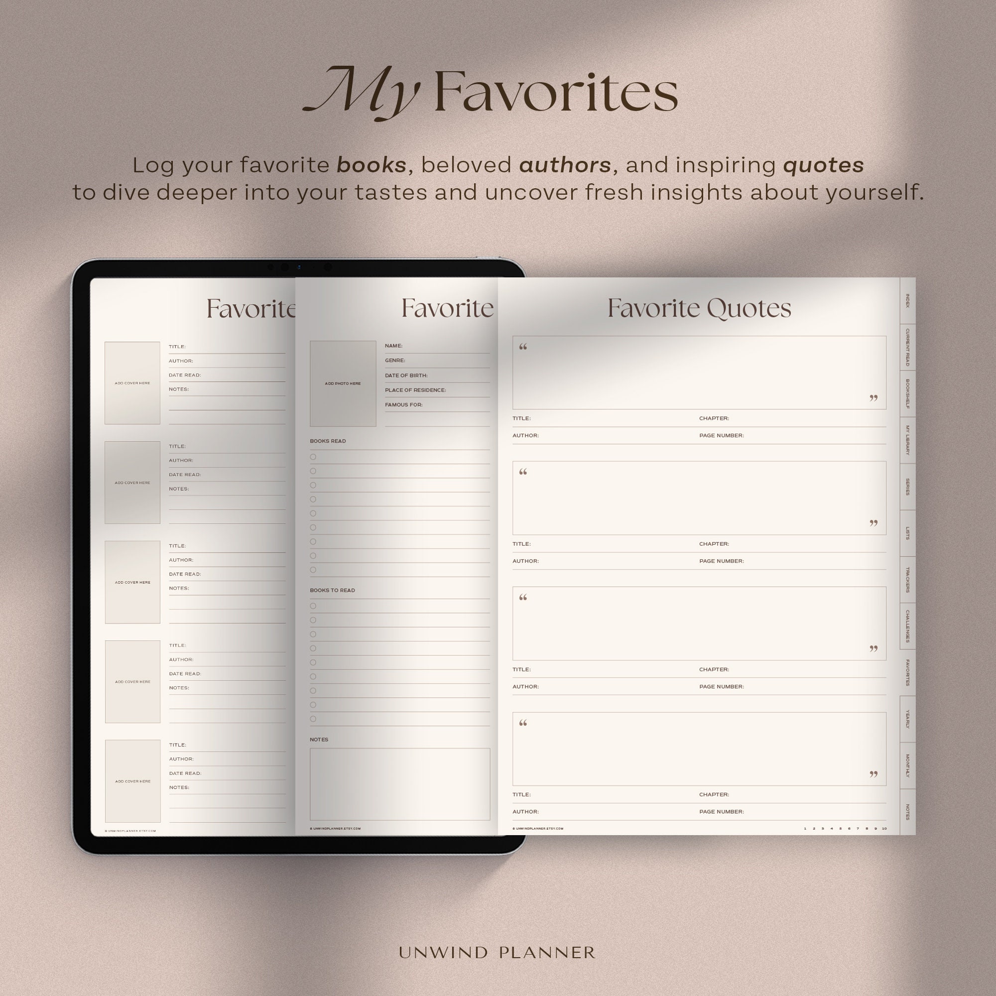 Digital Reading Journal, Book Review, Reading Log, Goodnotes Reading ...