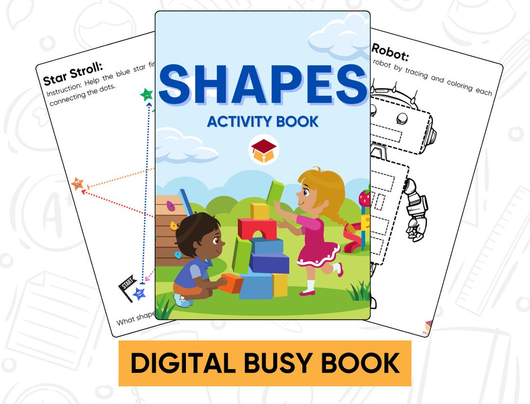 Shapes Activity Book Kids Printable Shapes Worksheets Learning Shapes ...