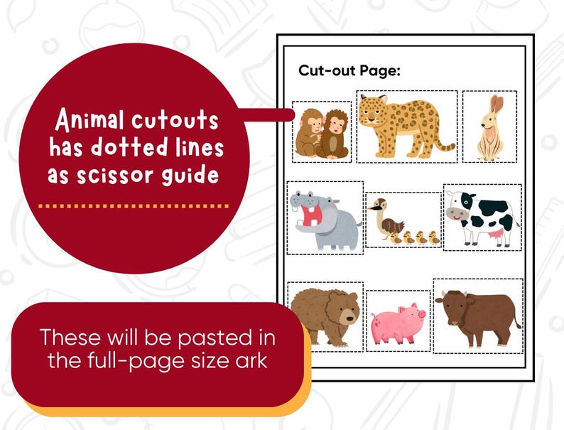 Build Noah's Ark Printable Activity Sheets for Kids Prek Printables ...