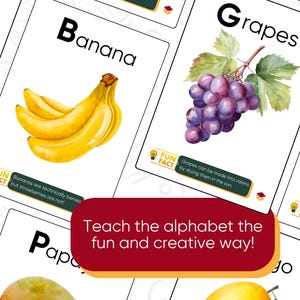 FREEBIE INSIDE Printable Alphabet Fruits Learning ABC With Fruits ...