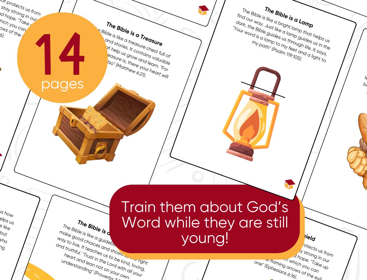 Kids Bible Book Children Printable Book Bible Sunday School Storybook ...