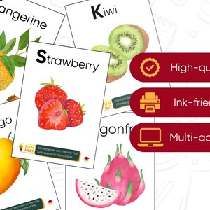FREEBIE INSIDE Printable Alphabet Fruits Learning ABC With Fruits ...