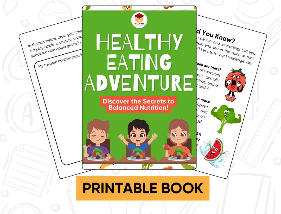 Health Activity Book Kids Food Book for Eating Healthy Food Children ...