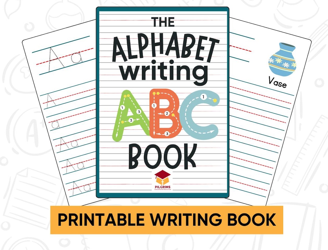 Alphabet Writing Book Kids Printable Writing Alphabet Practice Writing ...