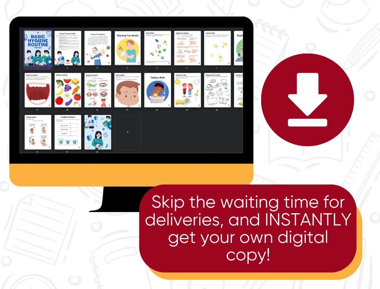 Kids Morning Menu Activity Book Kids Morning Routine Worksheets ...