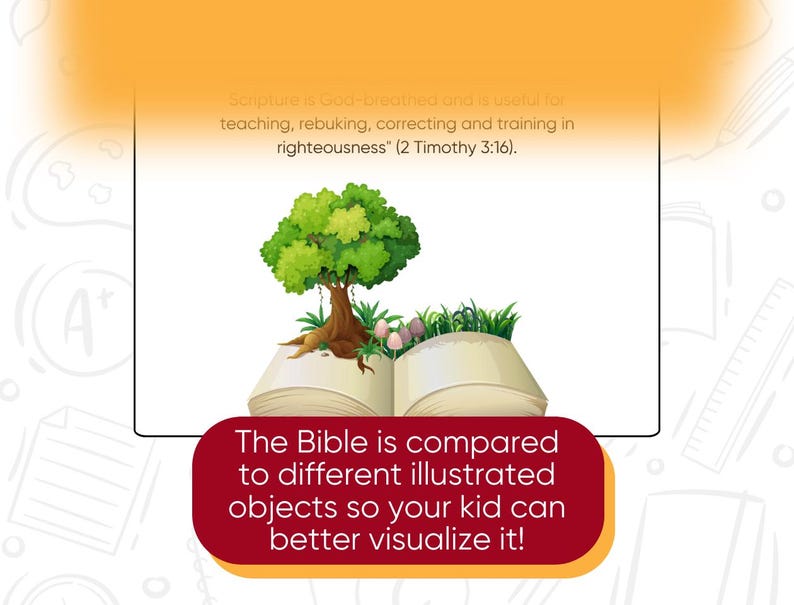 Kids Bible Book Children Printable Book Bible Sunday School Storybook ...