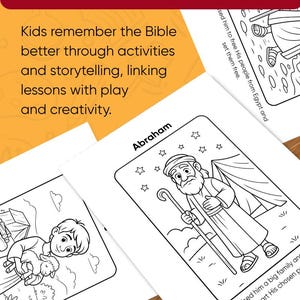 Kids Bible Coloring Book Biblical Characters Scripture Page Christian ...