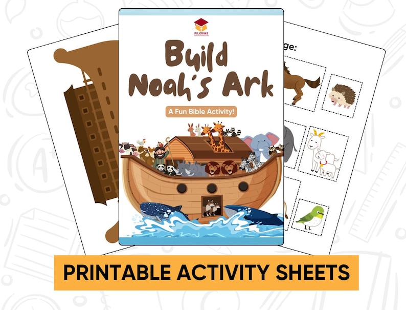 Build Noah's Ark Printable Activity Sheets for Kids Prek Printables ...