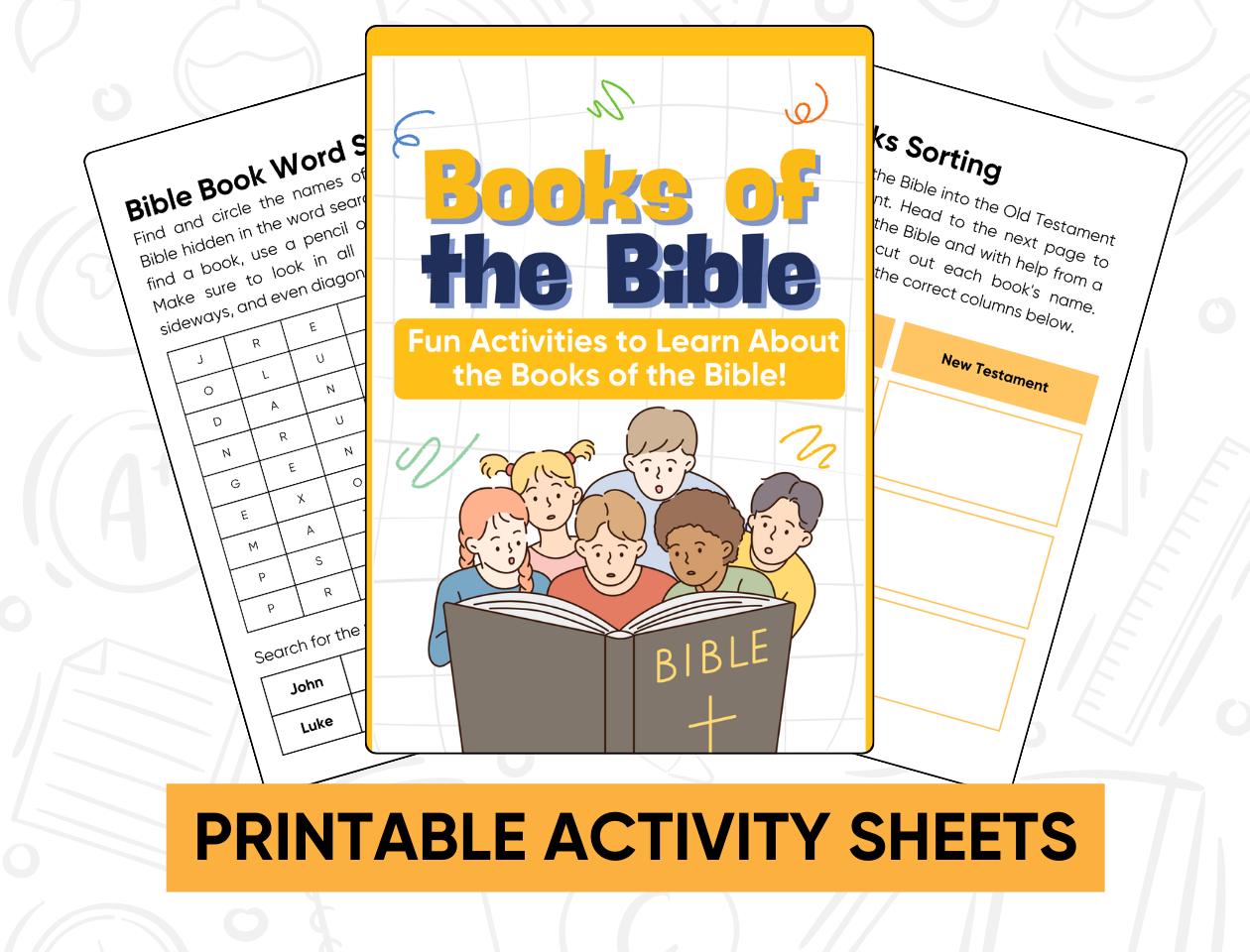 Kids Bible Books Activity for Kids Sunday School Bible Worksheets Old ...