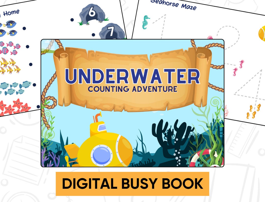 Kids Counting Numbers Ocean Theme Numbers Activity Book Sea Theme ...
