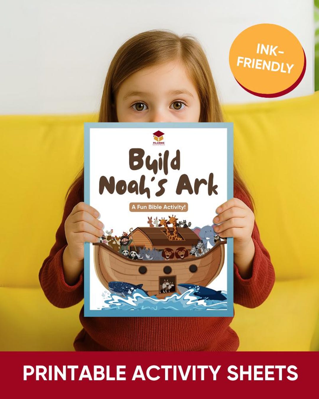 Printable Noah's Ark Animals Busy Book Activity Worksheets Sunday ...