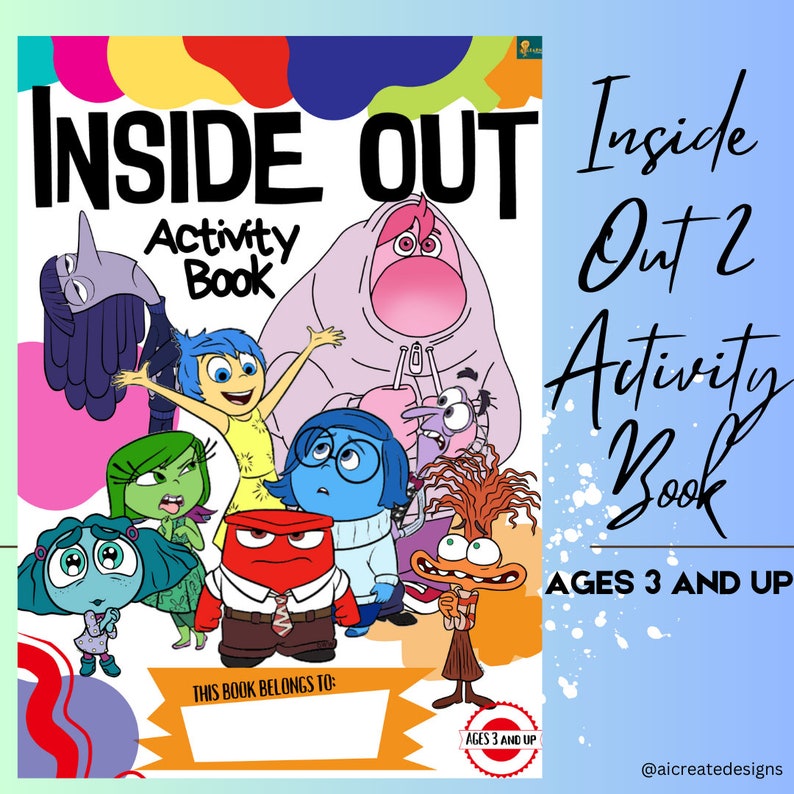 INSIDE OUT Activity Book - Etsy