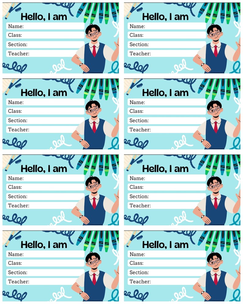 Editable Notebook Labels - Etsy