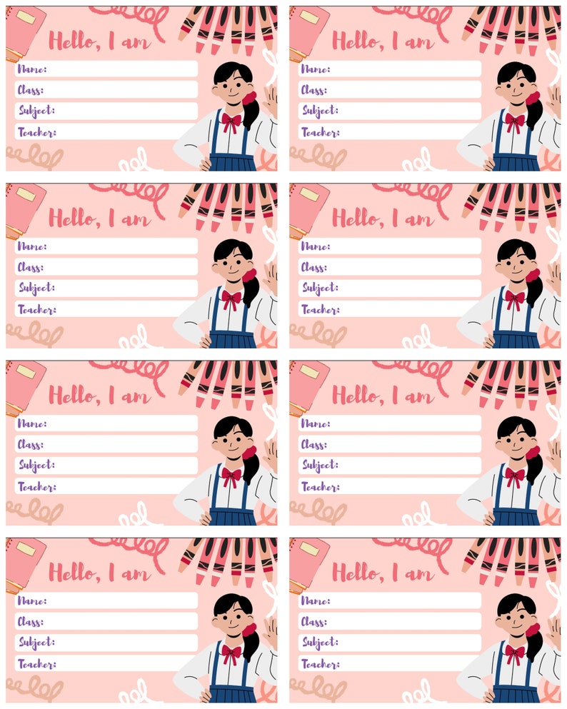 Editable Notebook Labels - Etsy