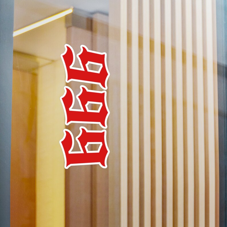 666 Sticker, Number of the Beast Sticker, Satanic Symbol Sticker - Etsy