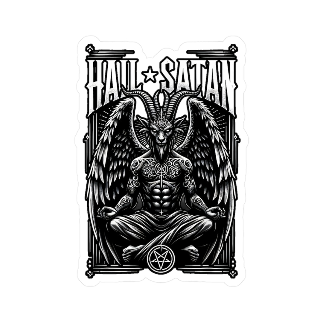 Hail Satan Baphomet Sticker - Etsy