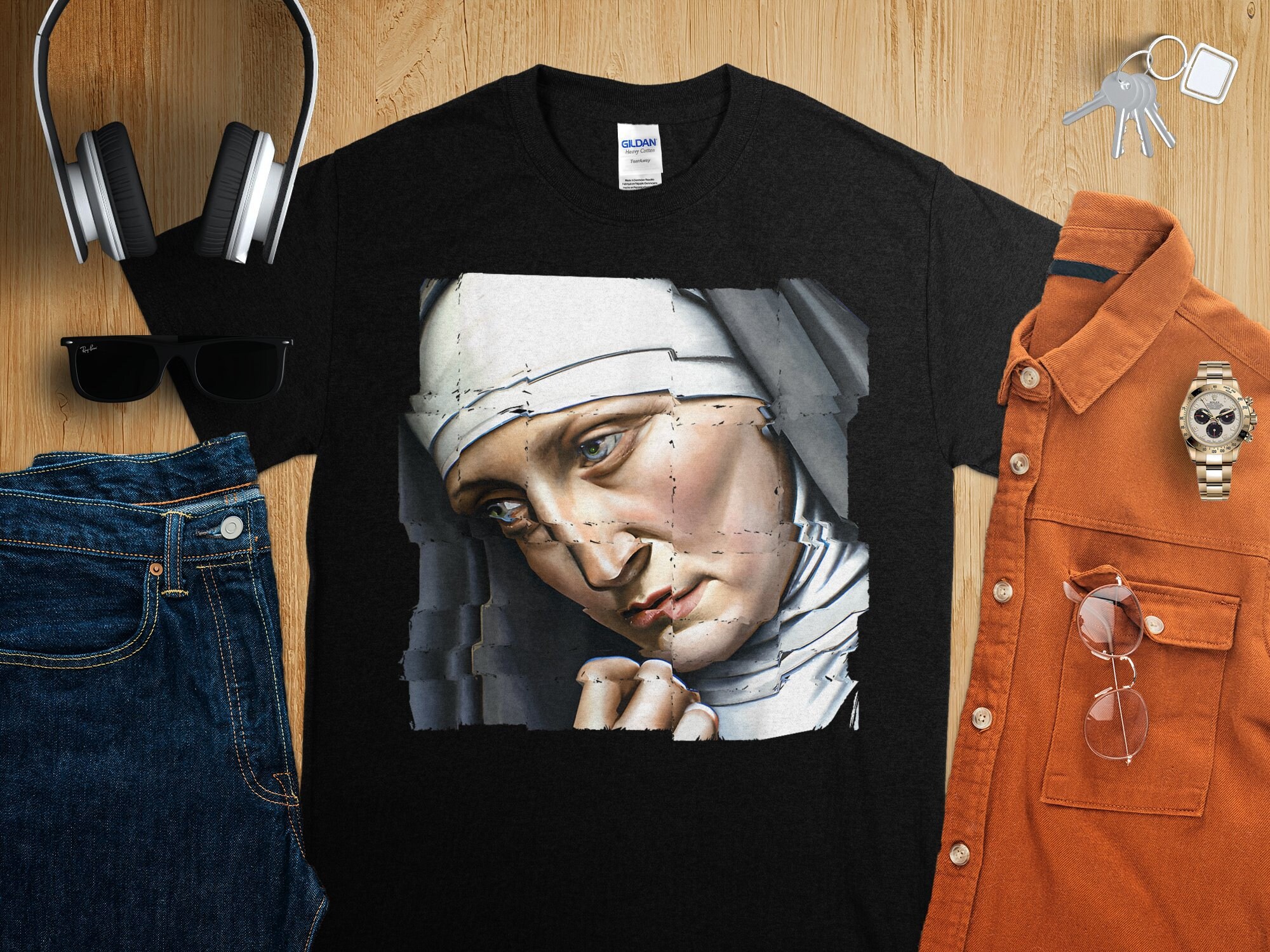 Goth Aesthetic Grunge Occult Emo Satanic Sacred Nun Glitch Unisex T ...