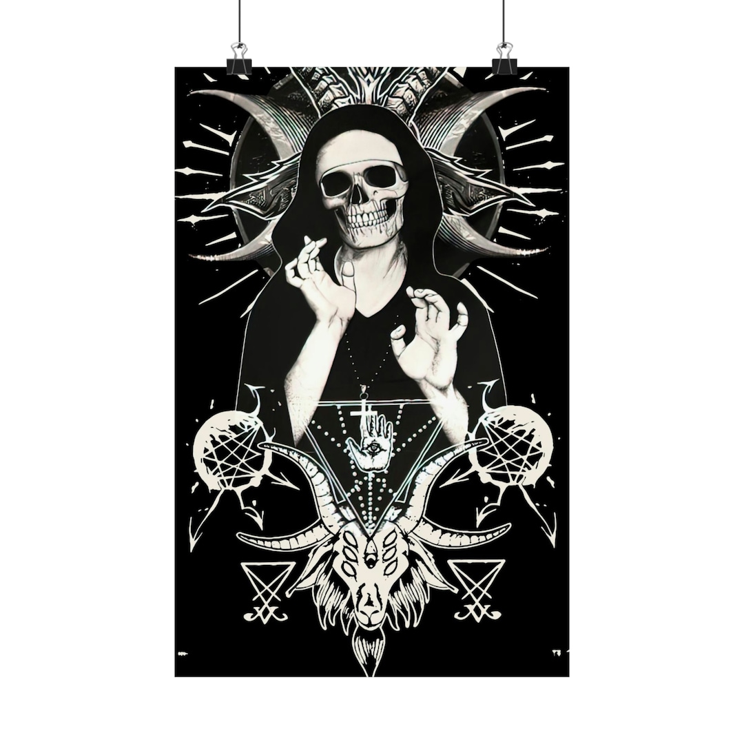 Skull Nun Posters, Satanic Poster, Nun Wall Art Decor, Satan Art Wall ...