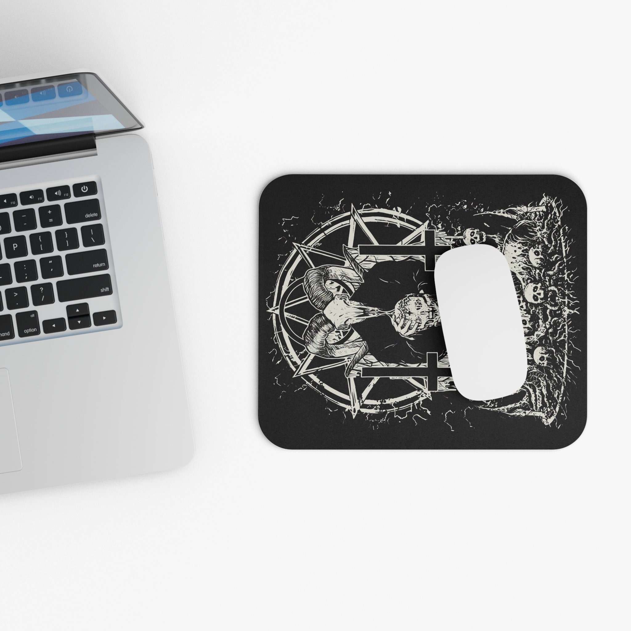 Dark Fantasy Mouse Pad, Skeleton and Satan Mouse Pad, Goat Mouse Pad ...