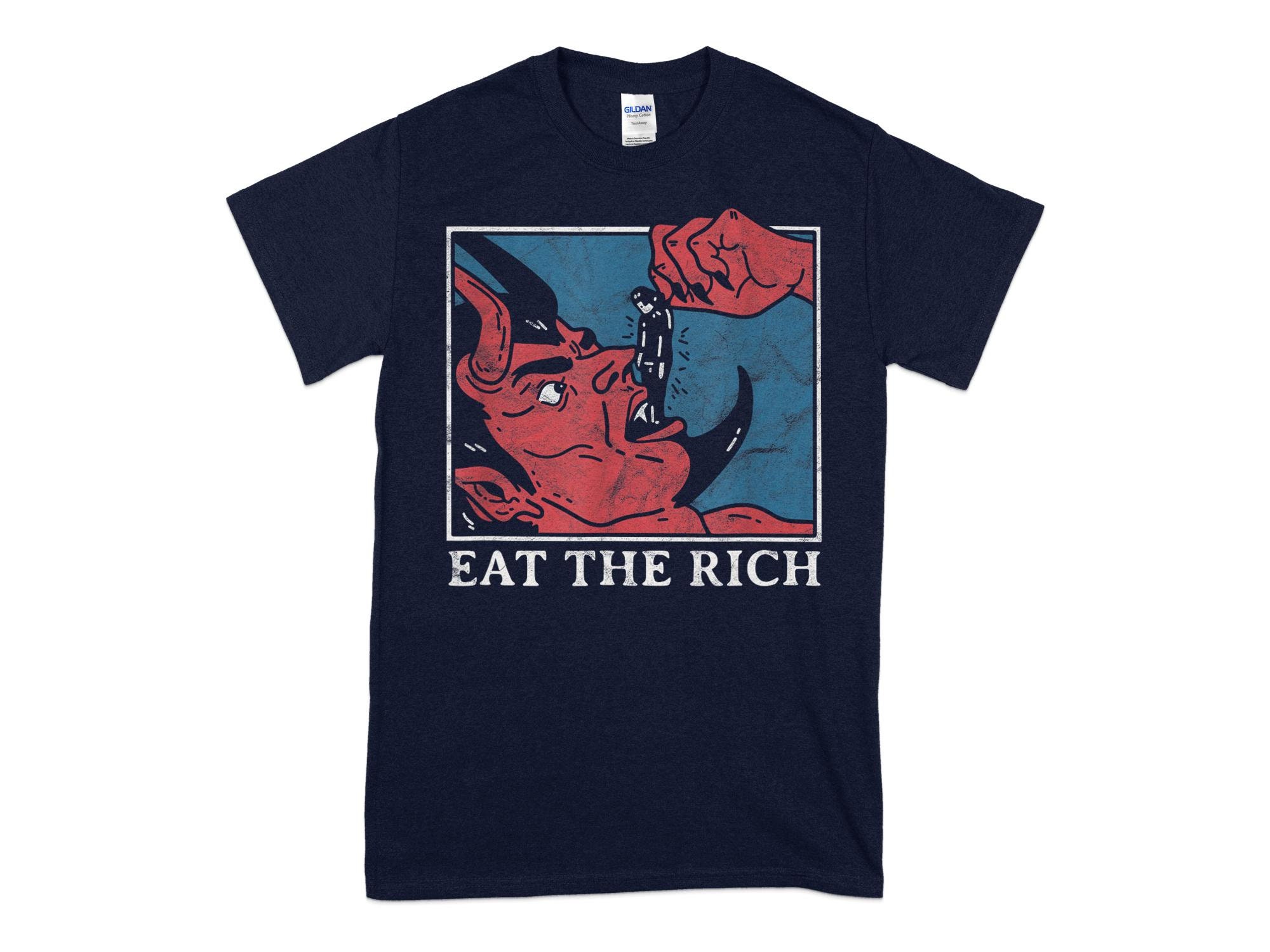 Eat the Rich Satan Shirt, Devil Goth Punk Grunge Witch Vintage T-shirt ...