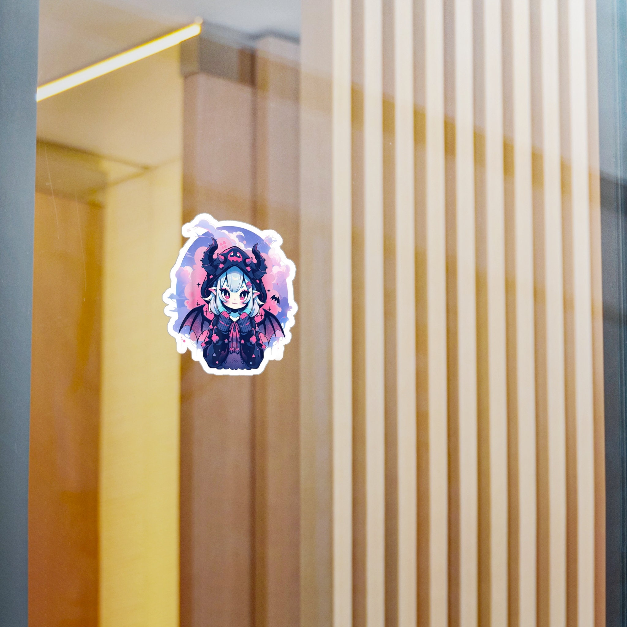 Anime Demon Girl Sticker Kawaii Succubus Sticker Pastel Goth - Etsy