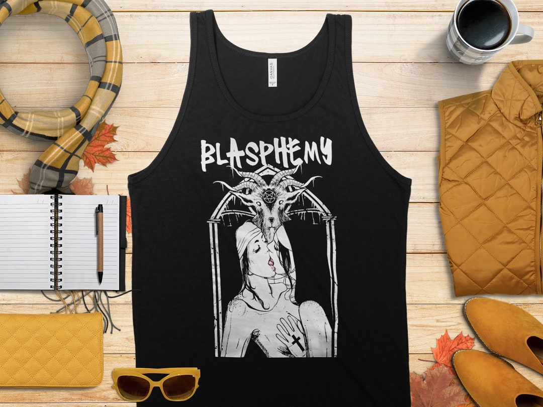 Blashemy Nun Lesbian Sexy Unholy Nun Unisex Tank Top, Plants Gift ...