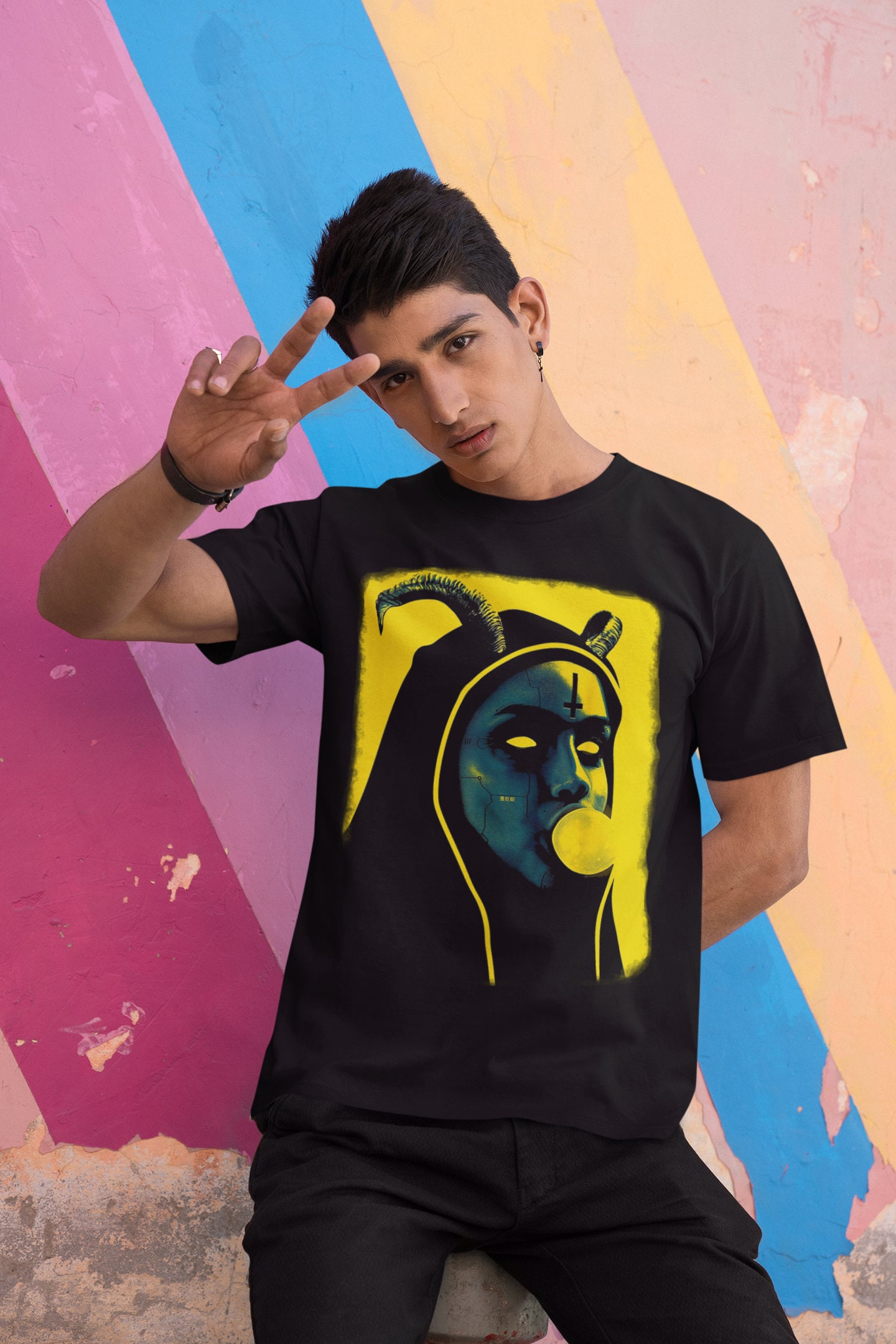 Occult Gothic Dark Satanic Unholy Nun Witchcraft Grunge Goth Unisex T ...