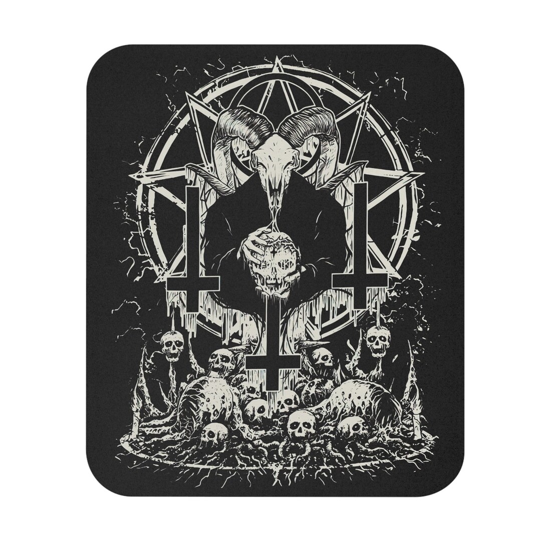 Dark Fantasy Mouse Pad, Skeleton and Satan Mouse Pad, Goat Mouse Pad ...