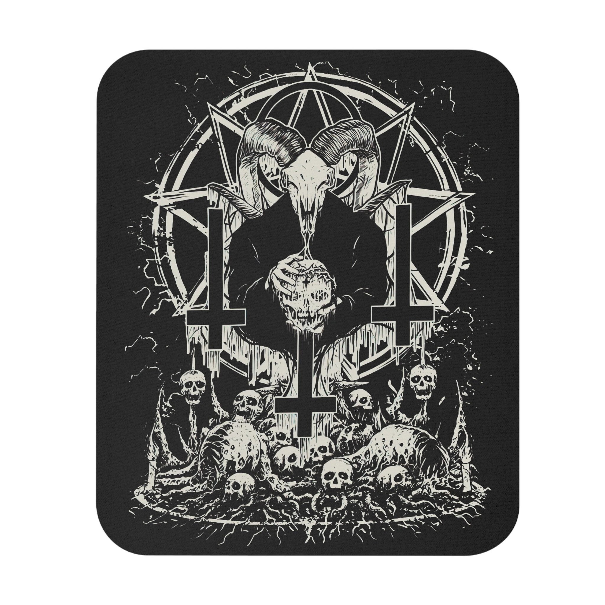 Dark Fantasy Mouse Pad, Skeleton and Satan Mouse Pad, Goat Mouse Pad ...