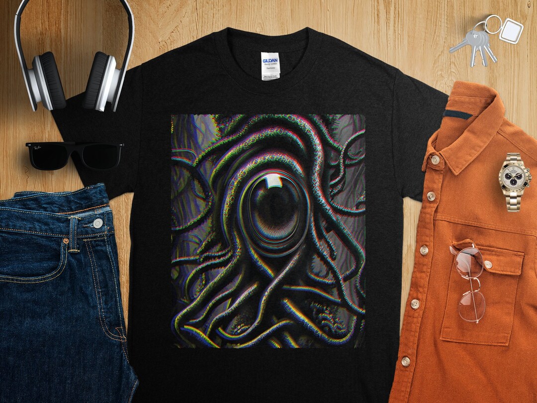 Goth Aesthetic Grunge Occult Emo Satanic Cthulhu Eye T-shirt Mens ...