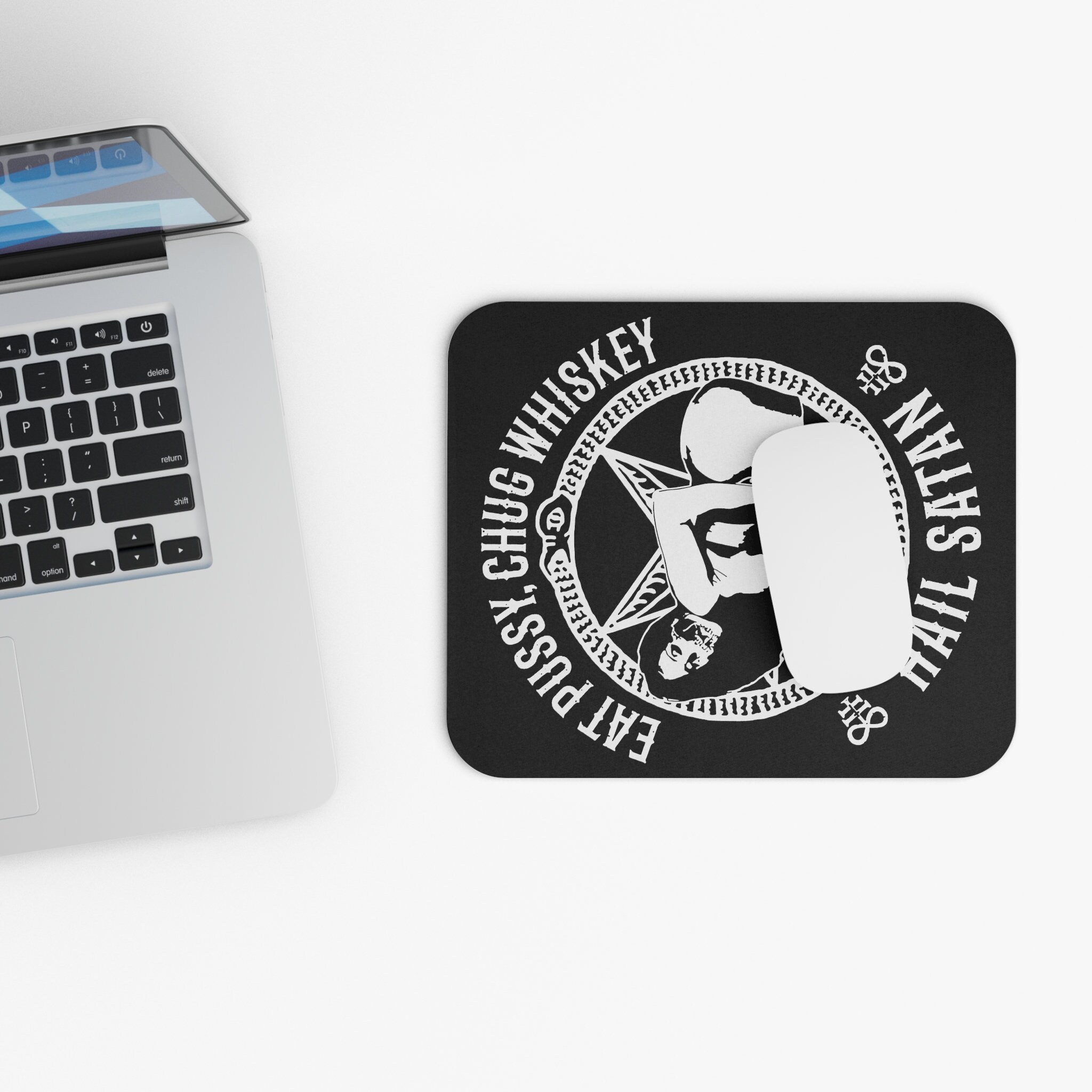 Eat Pusssy Chug Whiskey Hail Satan Mouse Pad Unholy Nun Mouse - Etsy
