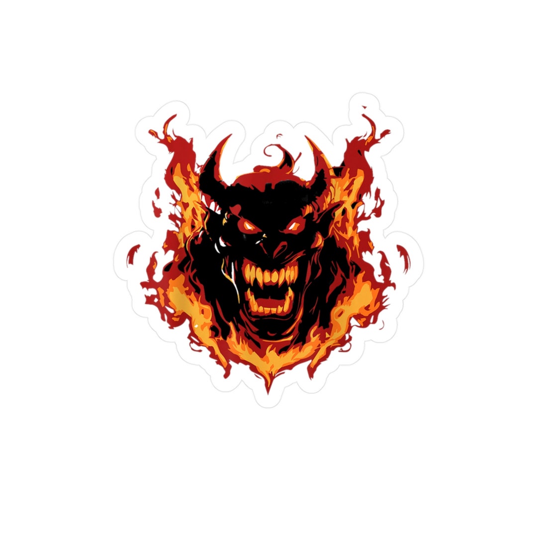 Laughing Satan Devil Baphomet Sticker, Mephisto Luficer Death Metal ...
