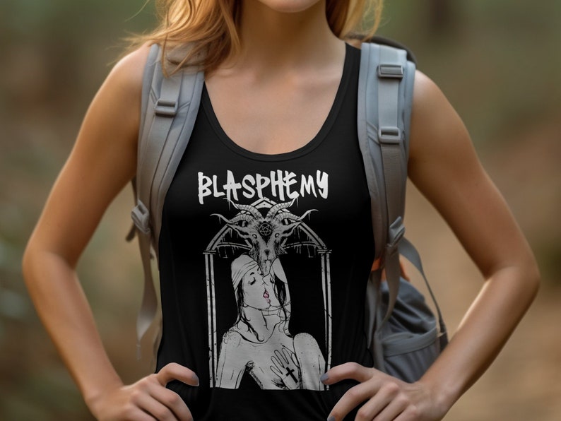 Blashemy Nun Lesbian Sexy Unholy Nun Unisex Tank Top, Plants Gift ...