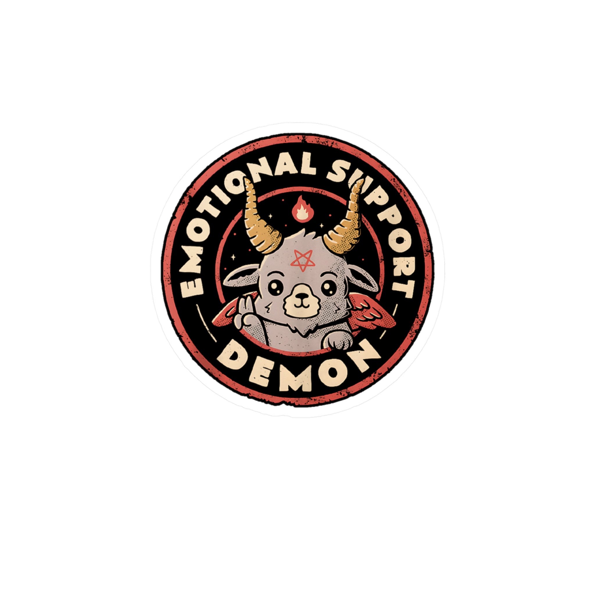 Emotional Support Demon Sticker - Etsy