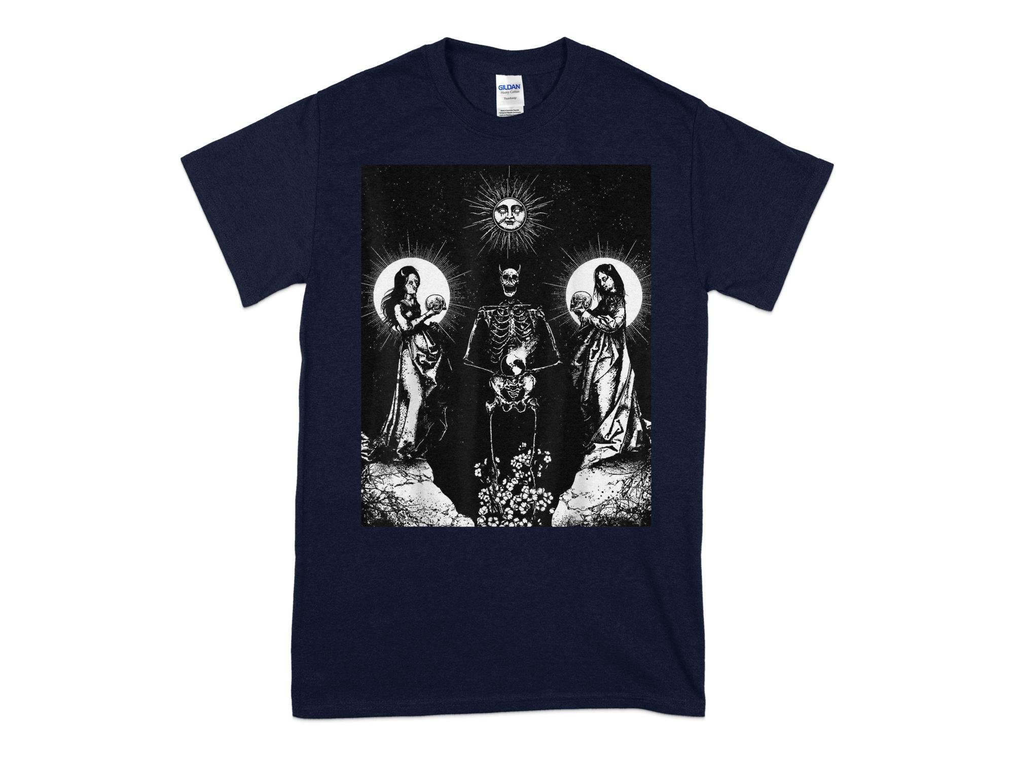 Occult Gothic Dark Aesthetic Skeleton Pagan Satanic Goth Unisex T-shirt ...