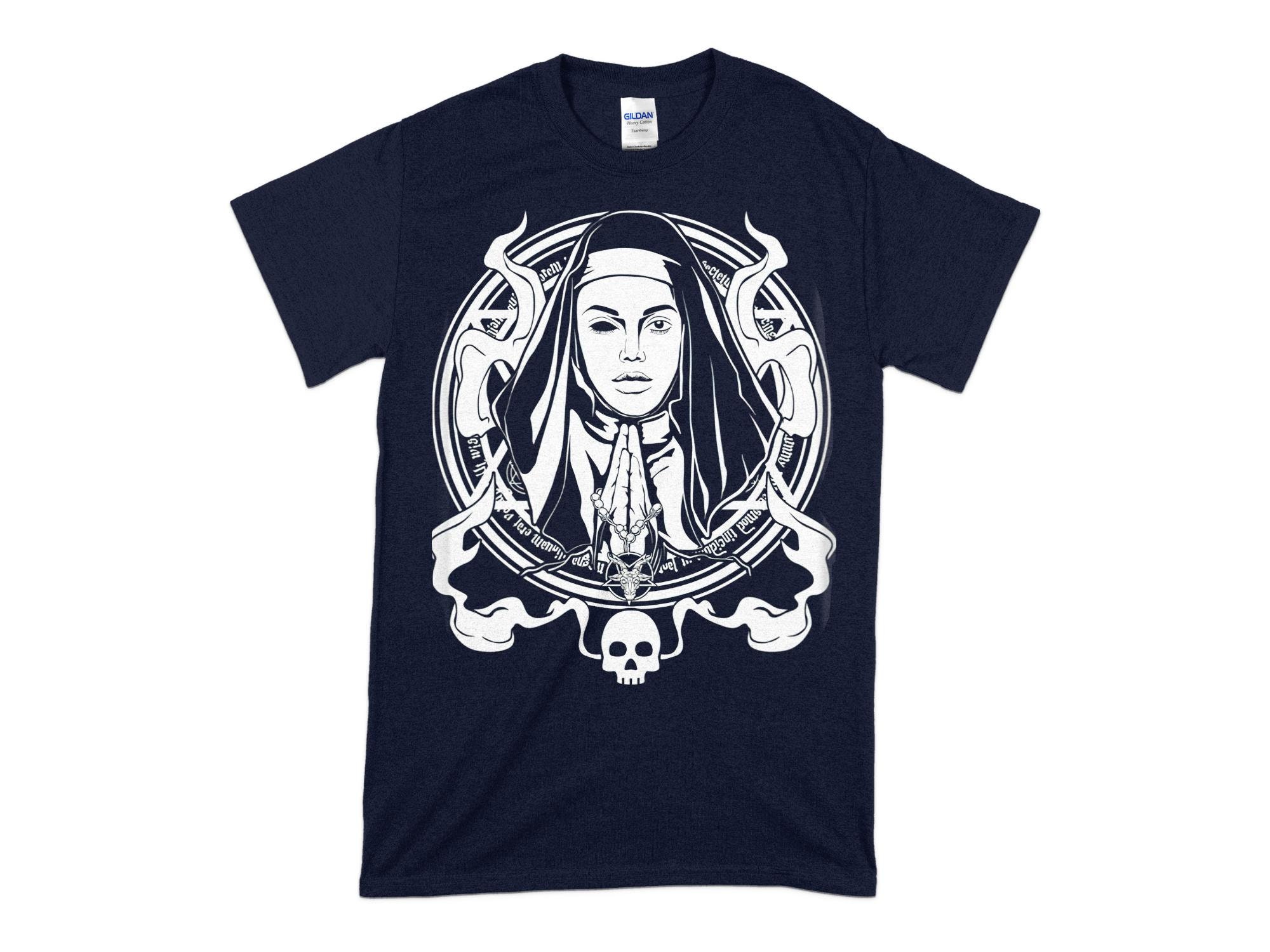 Occult Nun Satan Smoke Tshirt Unholy Nun Shirt Unisex T-shirt - Etsy