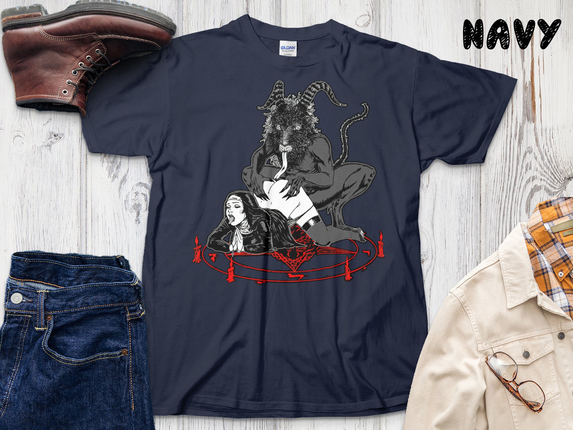 Satan is My Daddy Unisex T-shirt, Gifts for Friends With Sexy Nuns and ...