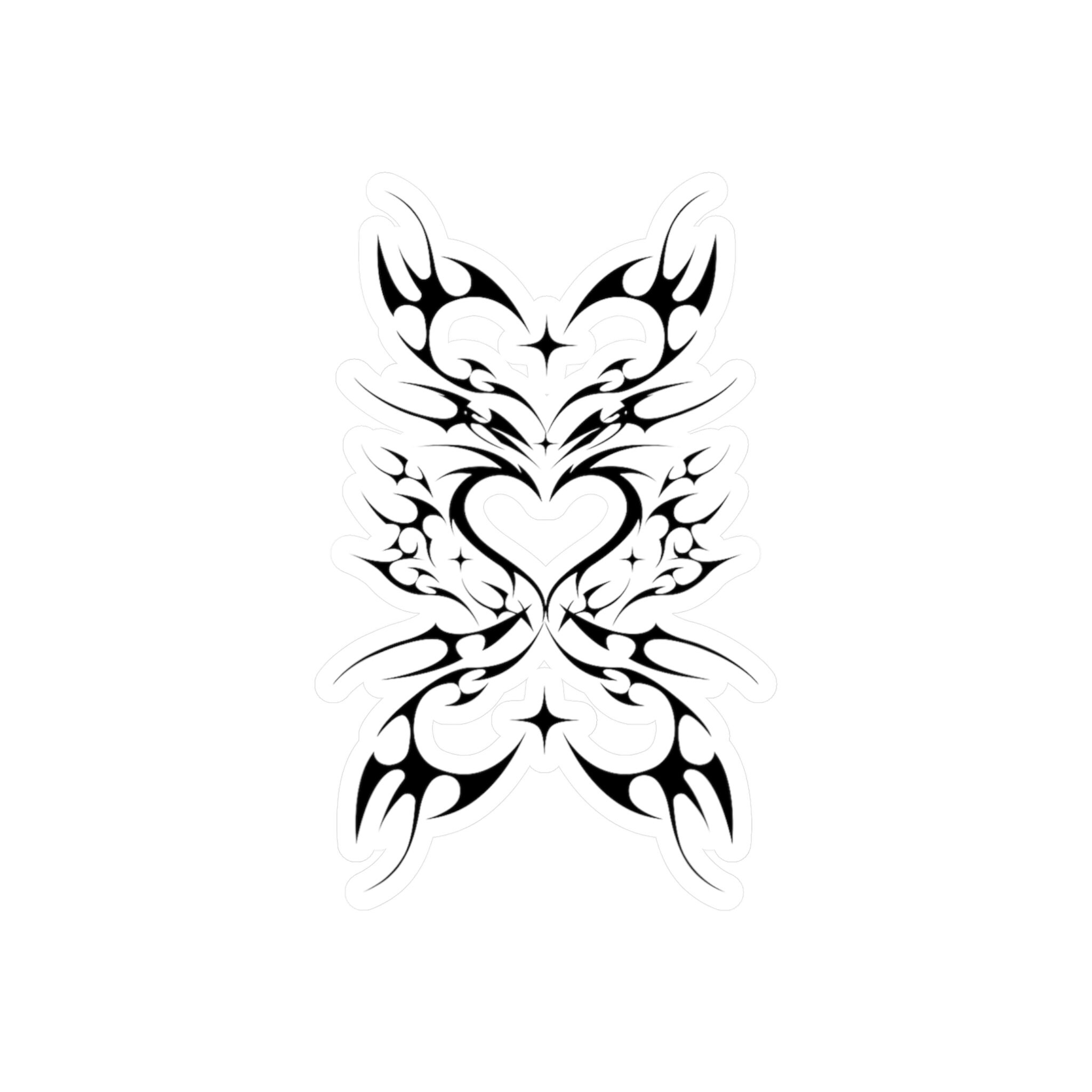 Cool Demon Heart Sticker, Sigil Cybersigilism for Cyber Tattoo Artist ...
