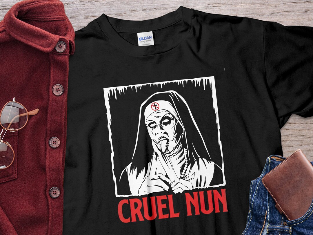 Funny Horror Nun Lick Knife Unholy Nun Shirt Nun Shirt Nun Unisex T ...