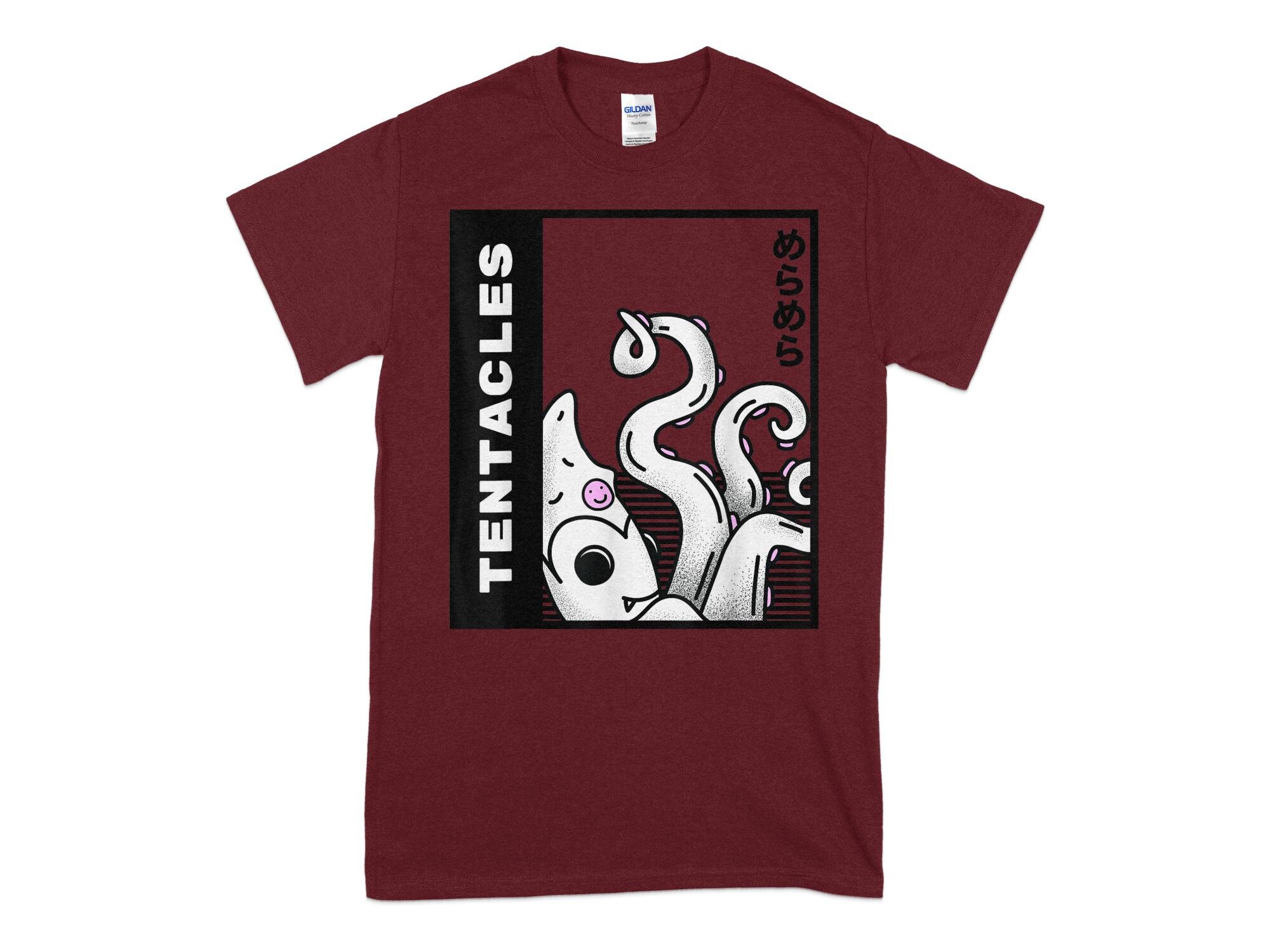 Tentacles Anime Comic Style Kawaii Hentai Lover T-shirt, Japanese ...