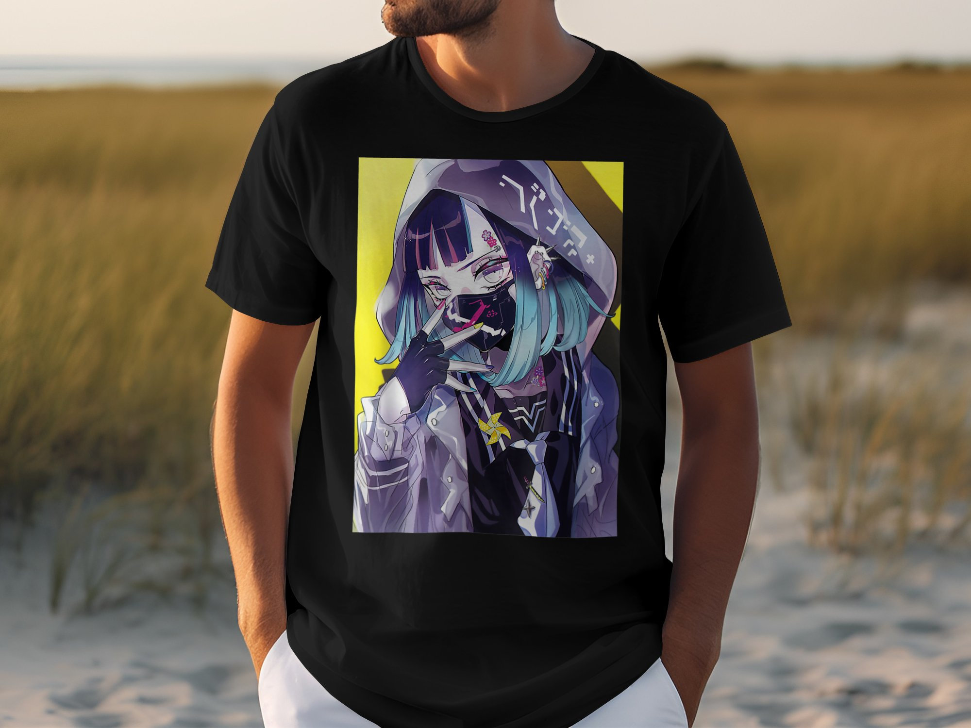 Aesthetic Anime Girl Yami Kawaii Edgy Vaporwave Waifu Otaku T-shirt ...